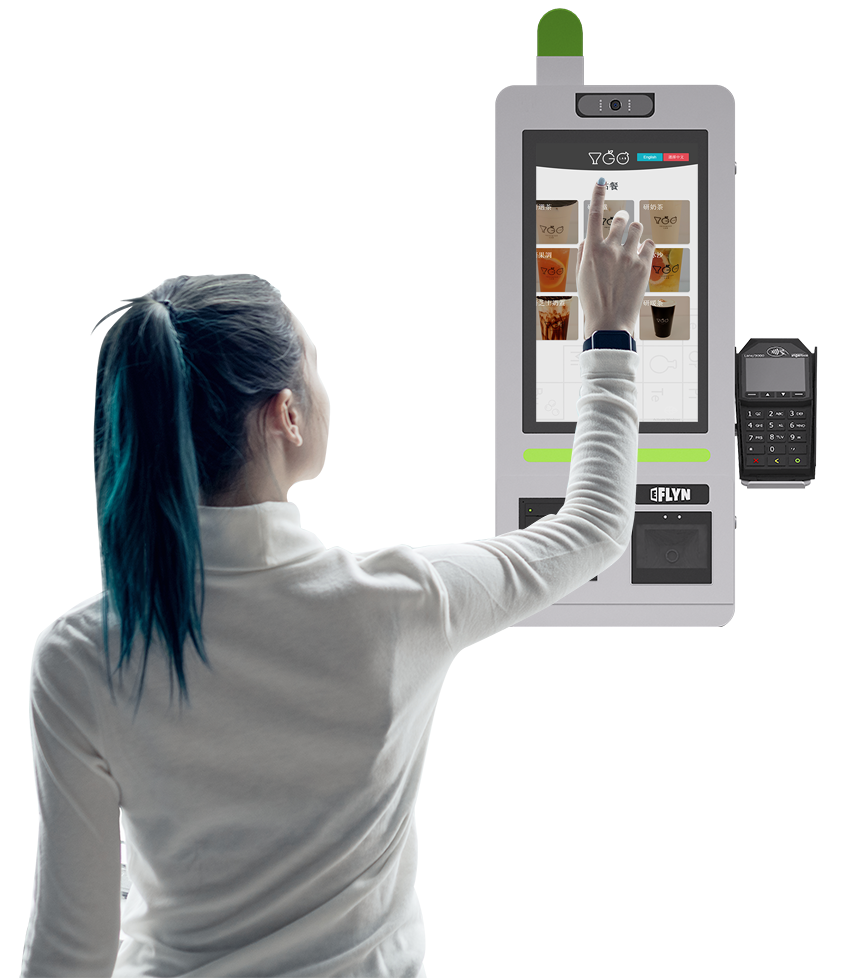 15.5" Self Ordering Kiosk Flex Series for Restaurant & QSR - Eflyn