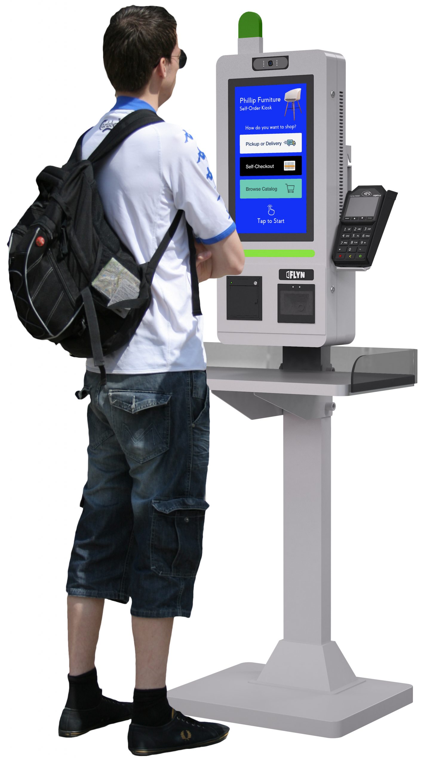 15.6” Self Checkout Kiosk Flex Series for Shopify Retailers - Eflyn