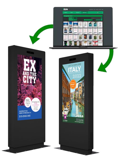 75” Single Sided Outdoor Digital Signage IP-65 Rated Non Touch V8 ...