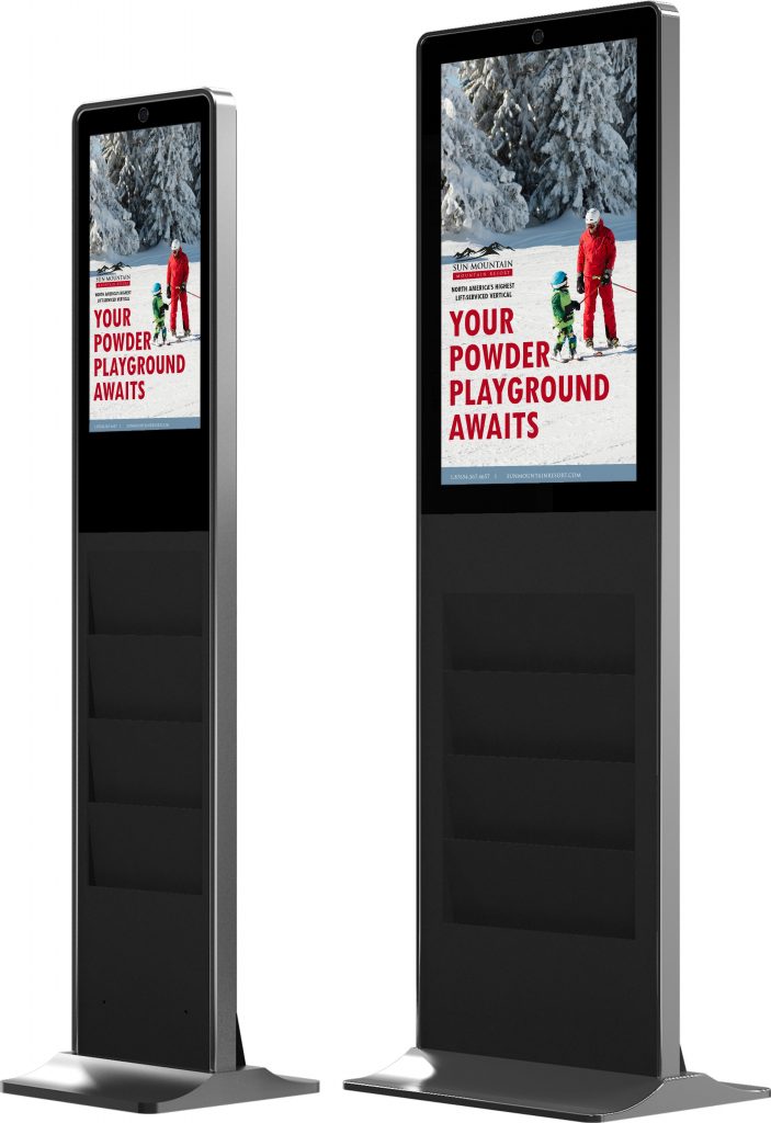 21.5" y 32" Digital Signage con Pantalla Táctil de Pie y Soporte de ...