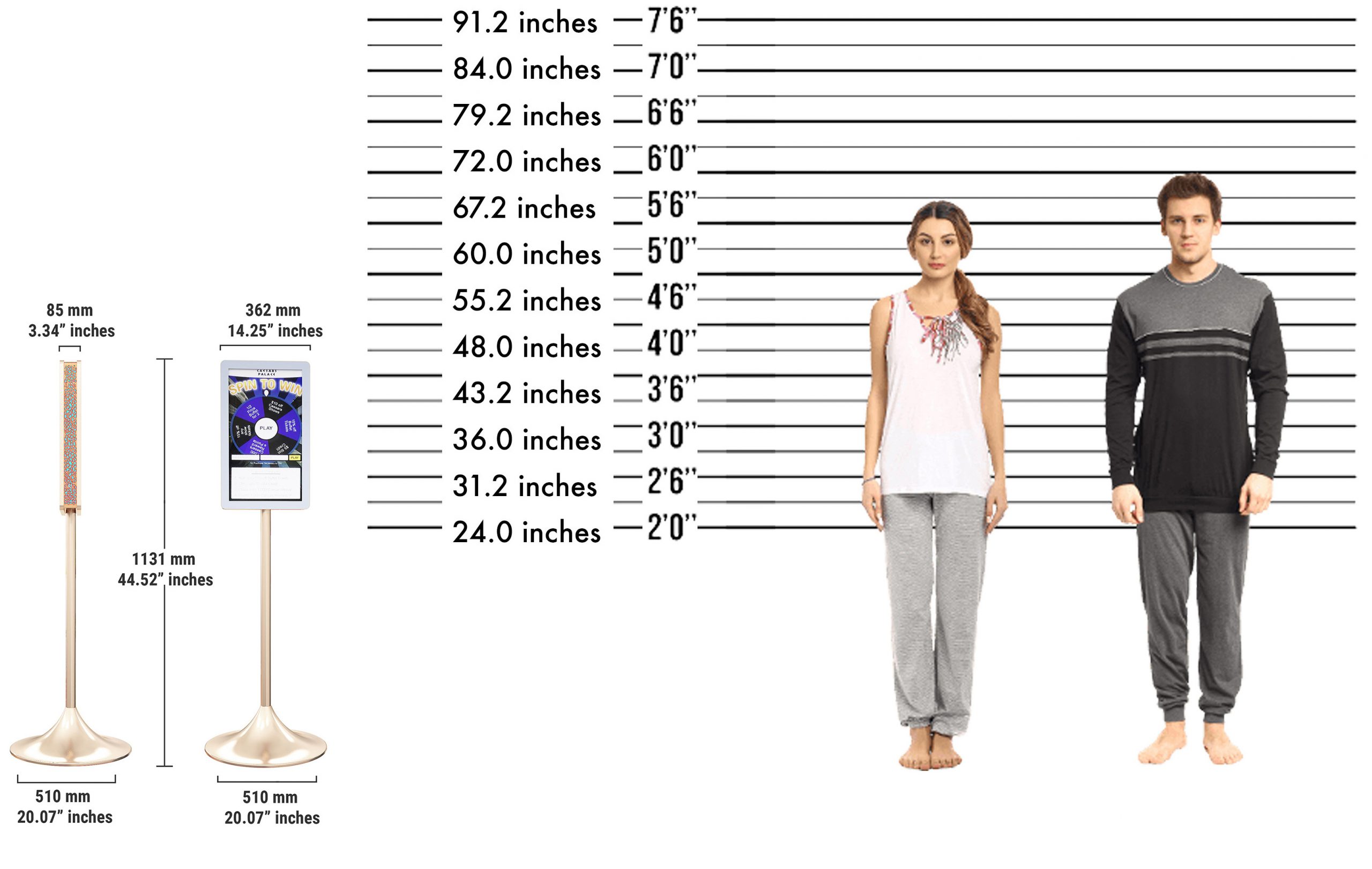 Interactive Touch Screen Double Sided Pedestal Digital Signage - Eflyn