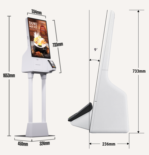 Samsung Kiosk Model KM24A Powered By Eflyn Self Order Solution for QSR ...